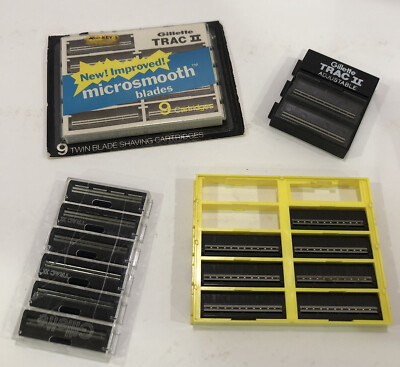 Vintage Gillette Trac 2 Trac II Vintage Razor Blades 25 Cartridges | eBay