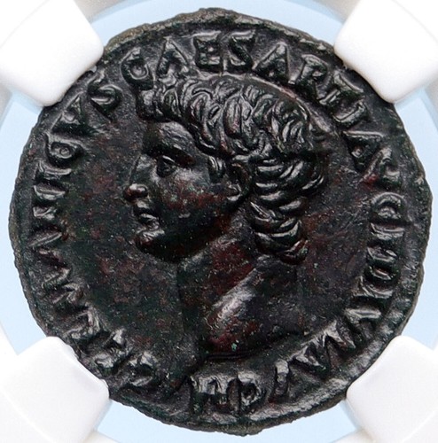 GERMANICUS father of Caligula RARE Restitution Roman Coin of TITUS NGC ...