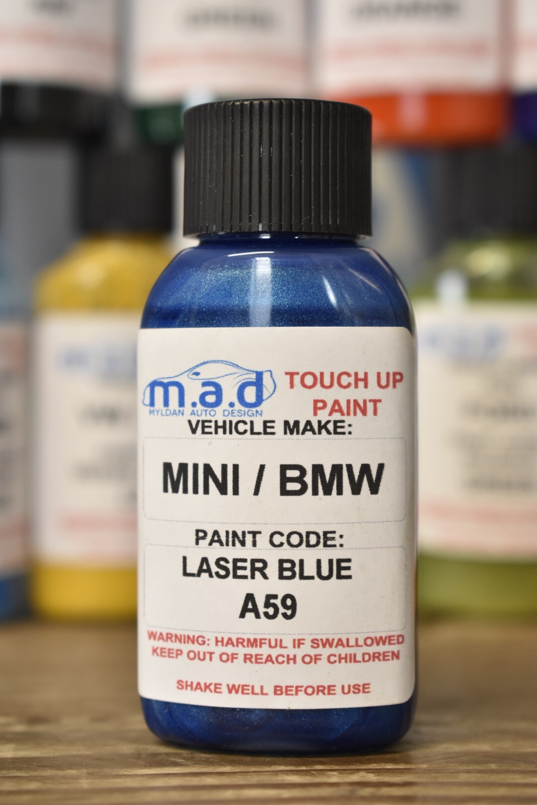TOUCH UP KIT FOR MINI/BMW LASER BLUE A59 PAINT 30ML COOPER S D ...