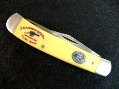 MOORE MAKER-3202B-TRAPPER-YELLOW DELRIN-CANNON STEEL-FOLDING KNIFE ...
