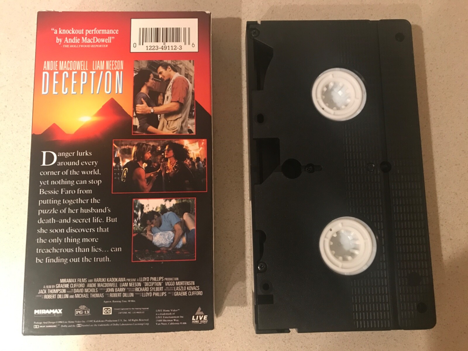 Deception (VHS, 1994) Andie MacDowell, Liam Neeson | eBay