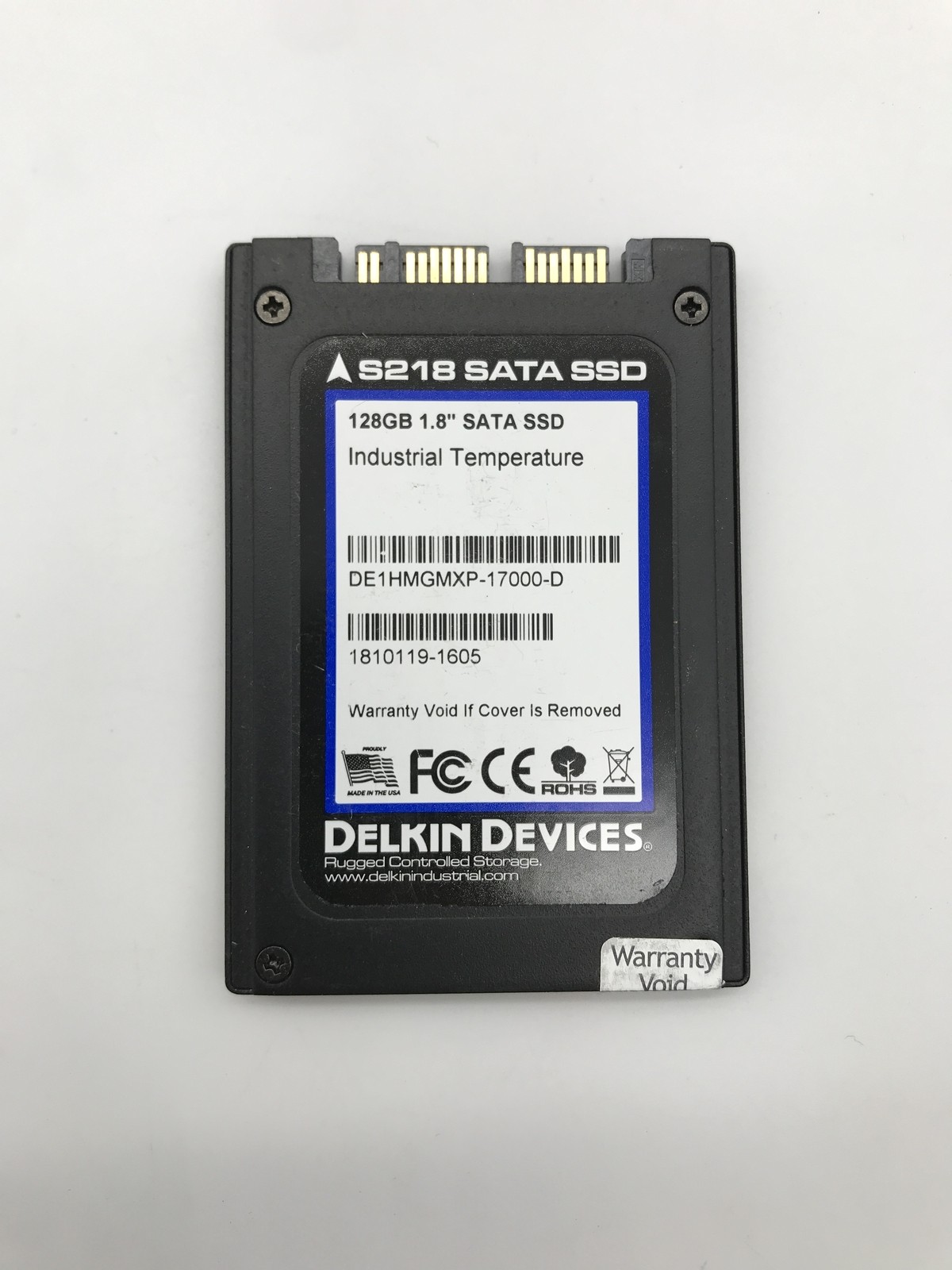 Delkin DE2HMGMXP-17000-D 256GB S218 SATA SSD 1.8" SLC Industrial MOQ 5 ...