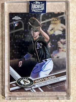 2020 Topps Archives Signature Series Matt Olson 2017 Rookie Autograph 3 ...