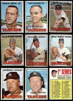 1967 Topps New York Yankees Team Set 2 - GOOD 6959428 | eBay