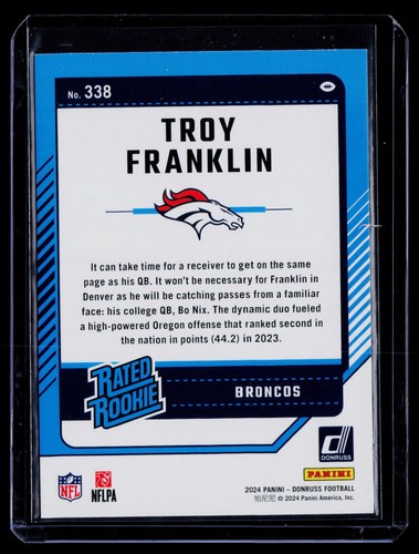 2024 Donruss #338 Troy Franklin | eBay