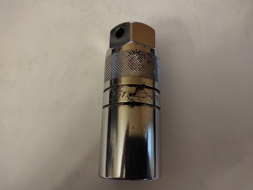 Snap-on 3/8" drive 6 point standard retention spark plug socket usa ...