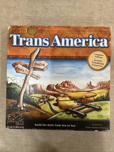 INCOMPLETE Trans America - Train Board Game - Rio Grande Games BOX WEAR ...