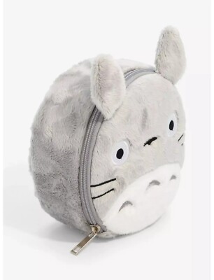 Studio Ghibli My Neighbor Totoro Figural Fuzzy Makeup Bag Zipper Pouch ...