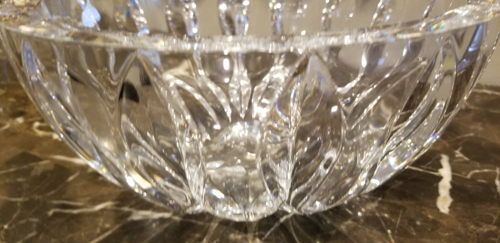 Miller Rogaska crystal bowl 10" diameter, 5"deep rim 1/2"thick salad ...