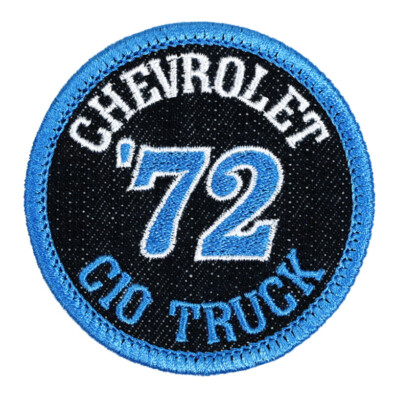 1972 Chevrolet C10 Truck Embroidered Patch Black/Aqua Iron-On Sew-On ...