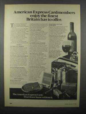 1980 American Express Card Ad - Finest Britain Has | eBay