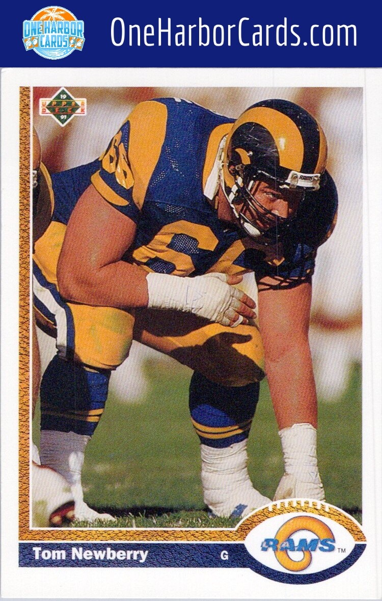 1991 Upper Deck Los Angeles Rams Football Card #383 Tom Newberry | eBay