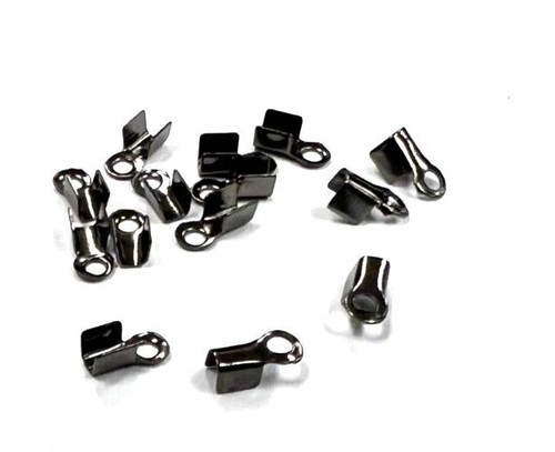 400+ Fold Over Ends Cord End Caps Tips Crimps Cord Ends Size: 6-6.2mmx2 ...