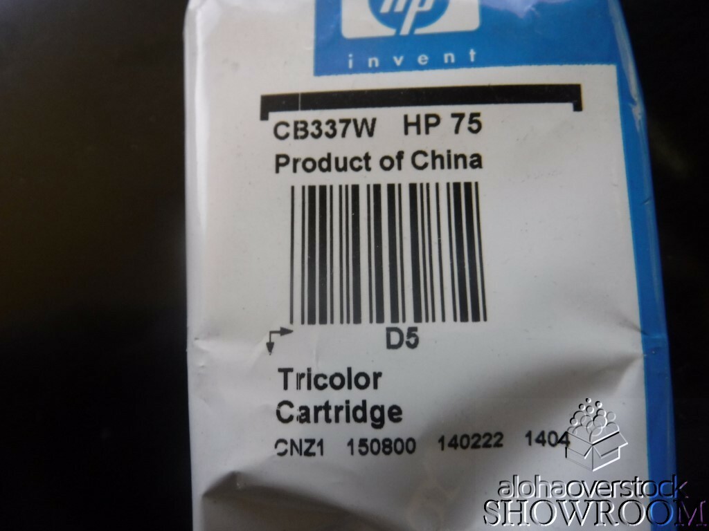 New No Box Sealed Bag Genuine OEM HP 75 Tri-Color InkJet Cartridge ...