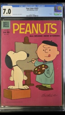 Four Color #1015 CGC 7.0 Peanuts (#3) Charlie Brown Snoopy (Dell Aug ...