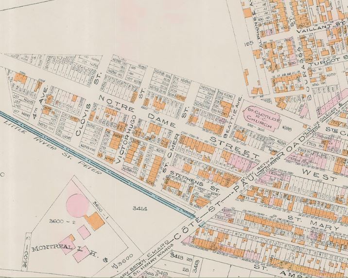 1913 CHARLES E. GOAD, MONTREAL, CANADA, ST. CLOTILDE R.C. CHURCH, COPY ...