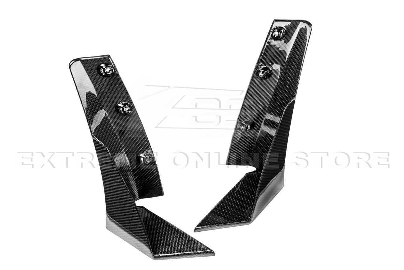 EOS STAGE 3 CARBON FIBER FRONT SPLITTER EXTENSION WINGLETS FOR CORVETTE ...