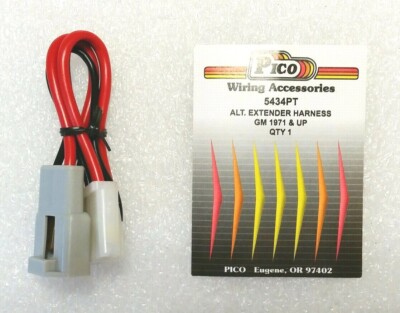 PICO Wiring Accessories 5434PT Alternator Extender Harness GM 1971 & UP ...