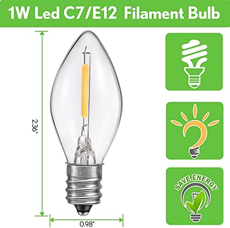 2 Pieces Accessory Cord with One LED Light Bulb Lamp Kit, 6Ft Christmas ...
