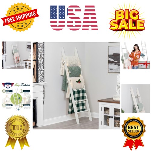 Blanket Ladder for Living Room and Bedroom, 5ft 8 inch, 6-Tier Wall ...