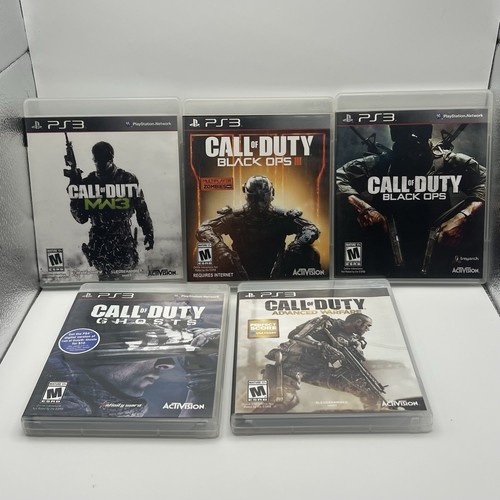 Call of Duty Lot Of 5 Games PS3 – MW3, BO3, Ghosts, BO1, Adv Warfare ...