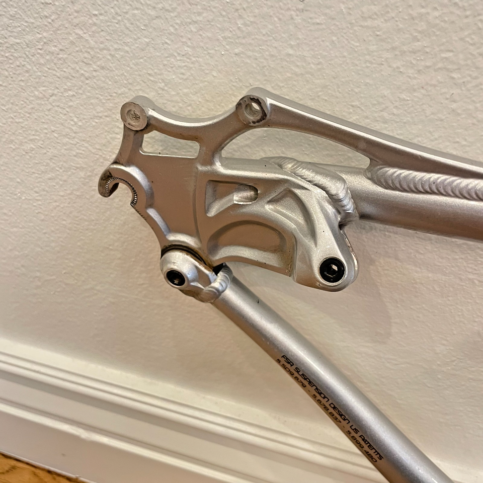 Specialized Epic Full Suspension Disc Silver Bike Frame 26" Wheels 19 ...