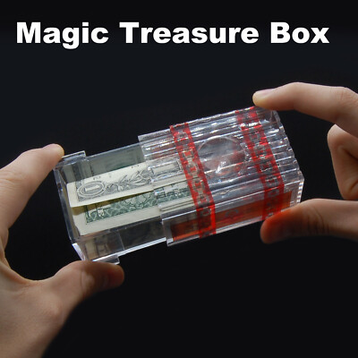 Magic Box Tricks Treasure Clear Lock Brain Teaser Magician Puzzle Joke ...
