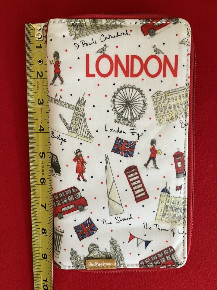 Milly Green NEW Travel Documents Wallet - London Icons - Designed in ...