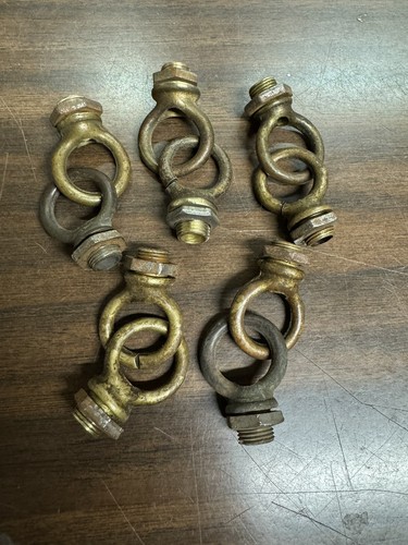 Antique Brass Loops for Hanging Lamp, Matching Set of 5, ⅛ IP Male | eBay