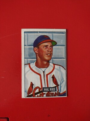 1951 Bowman #300 Hal Rice Rookie St Louis Cardinals EXMT | eBay
