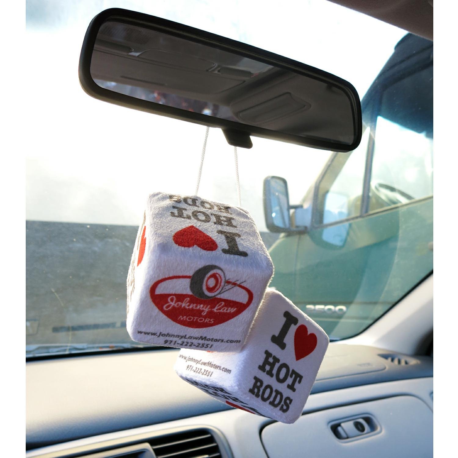 3" "I Love Hot Rods" Fuzzy Dice - Pair VPADICEC01 vintage parts usa ...