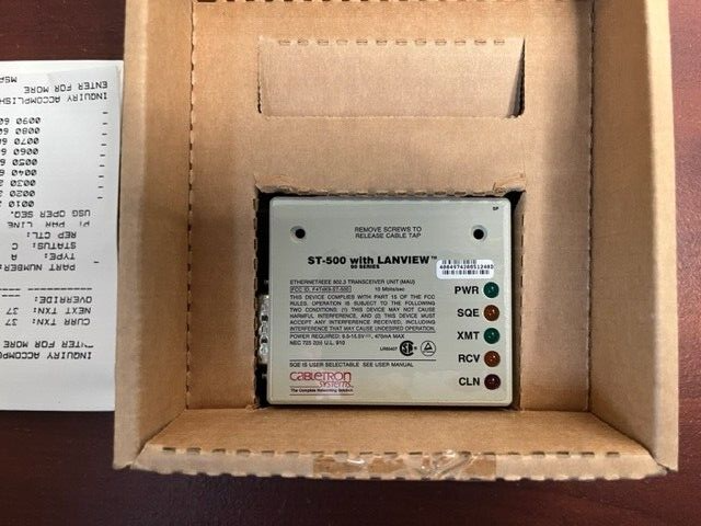 Cabletron Systems St-500 Transceiver With Lanview 90 Series Sn.43060007 ...