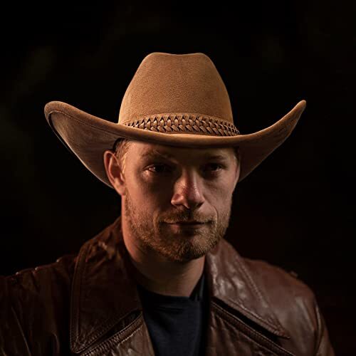 Cowboy Hat for Women and Men with Shapeable Wide Large-X-Large Caramel ...