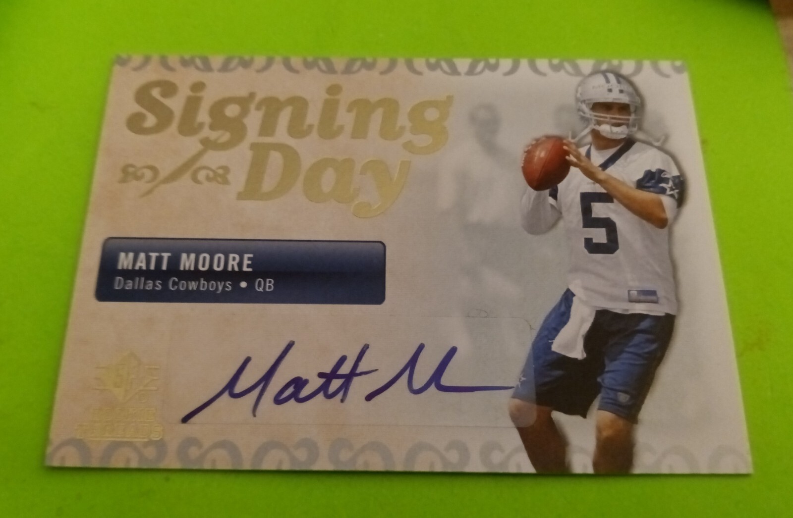 2007 MATT MOORE Upper Deck SP Rookie Threads Signing Day AUTOGRAPH #SDA ...