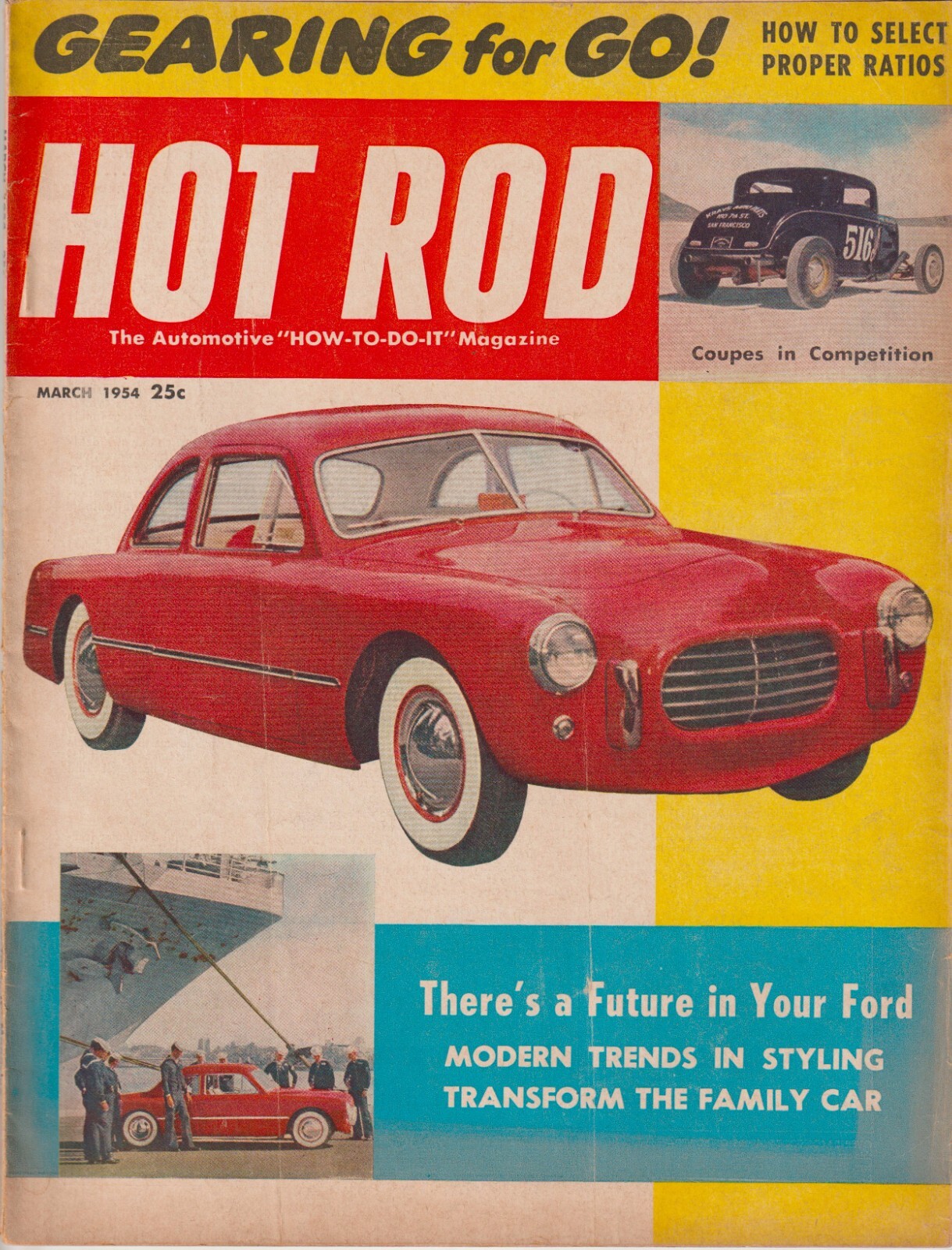 Original HOT ROD March 1954 SCTA NHRA Drag Racing V8 Model A Ford SoCal ...