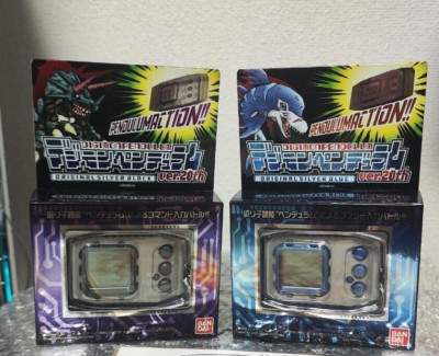 Digital monster Digimon Pendulum Ver. 20th Original Silver Black & Blue ...
