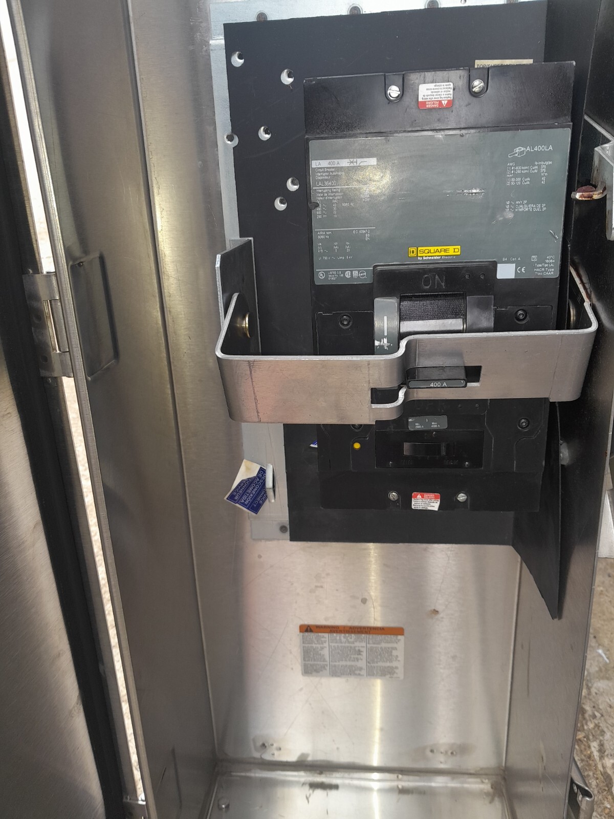 SQUARE D 400A MAIN DISCONNECT OUTDOOR STAINLESS STEEL BREAKER ENCLOSURE ...