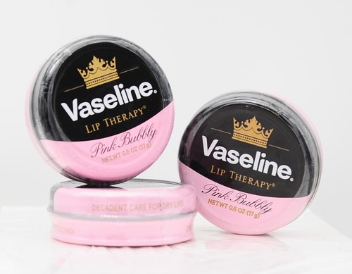 3 Pack Vaseline Therapy Lip Balm Pink Bubbly Limited Edition 17g 0.6oz ...