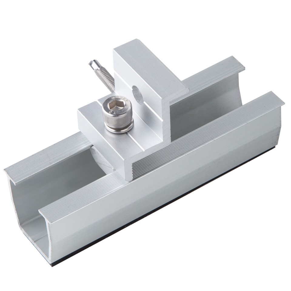 Solar Panel Mounting Rail Brackets Connector Kit for Metal/Tin/Flat ...