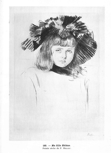 PAUL HELLEU / REPRODUCTION POINTE SECHE / MA FILLE HÉLENE 1929 | eBay