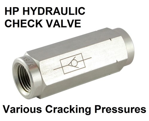 HYDRAULIC STEEL HP CHECK VALVE 1/2 BSP NON RETURN NRV 500 BAR VARIOUS ...