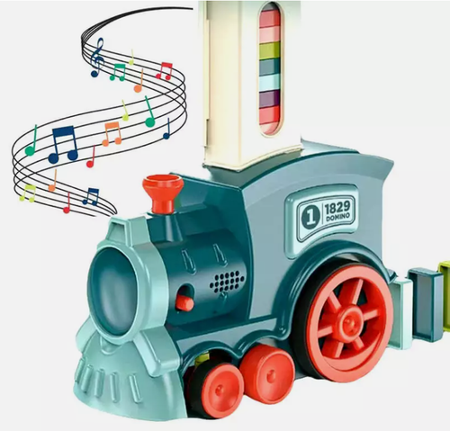 Domino Train Chain Reaction Puzzle - Interactive Set for Kids (Blue) | eBay