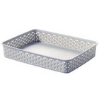 Curver Nestable Rattan Organiser Storage Plastic Wicker A4 Paper Tray ...