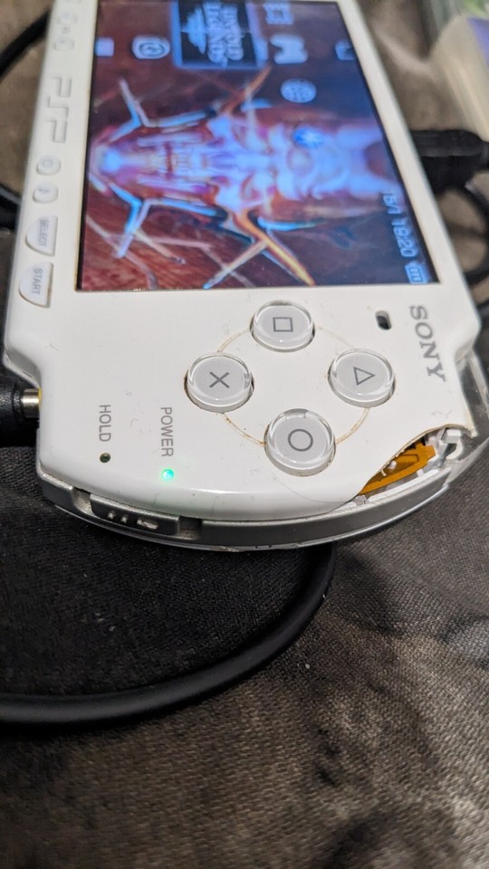Sony PSP-1000 Ceramic White Handheld System With Box And Games And ...