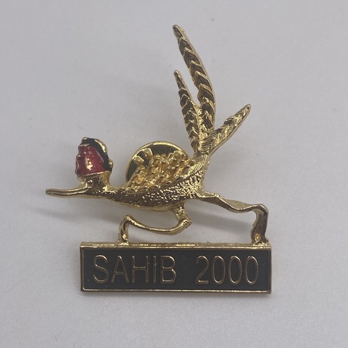Gold Tone Sahib 2000 Shriners Membership Roadrunner Lapel Pin | eBay