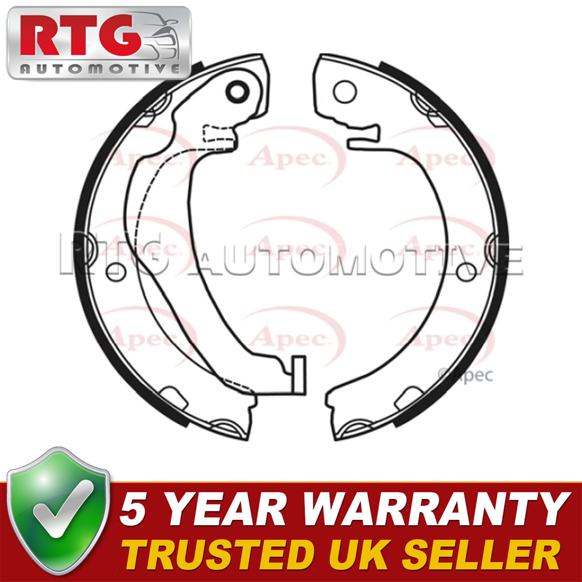 Rear Hand Brake Shoes Set Fits Toyota Corolla Verso 1.6 D 1.8 2.0 2.2 ...