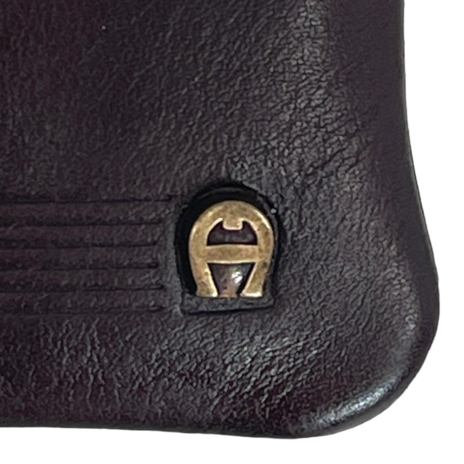 Vintage 70s ETIENNE AIGNER Small Leather Key Wallet Trainer Card Coin ...