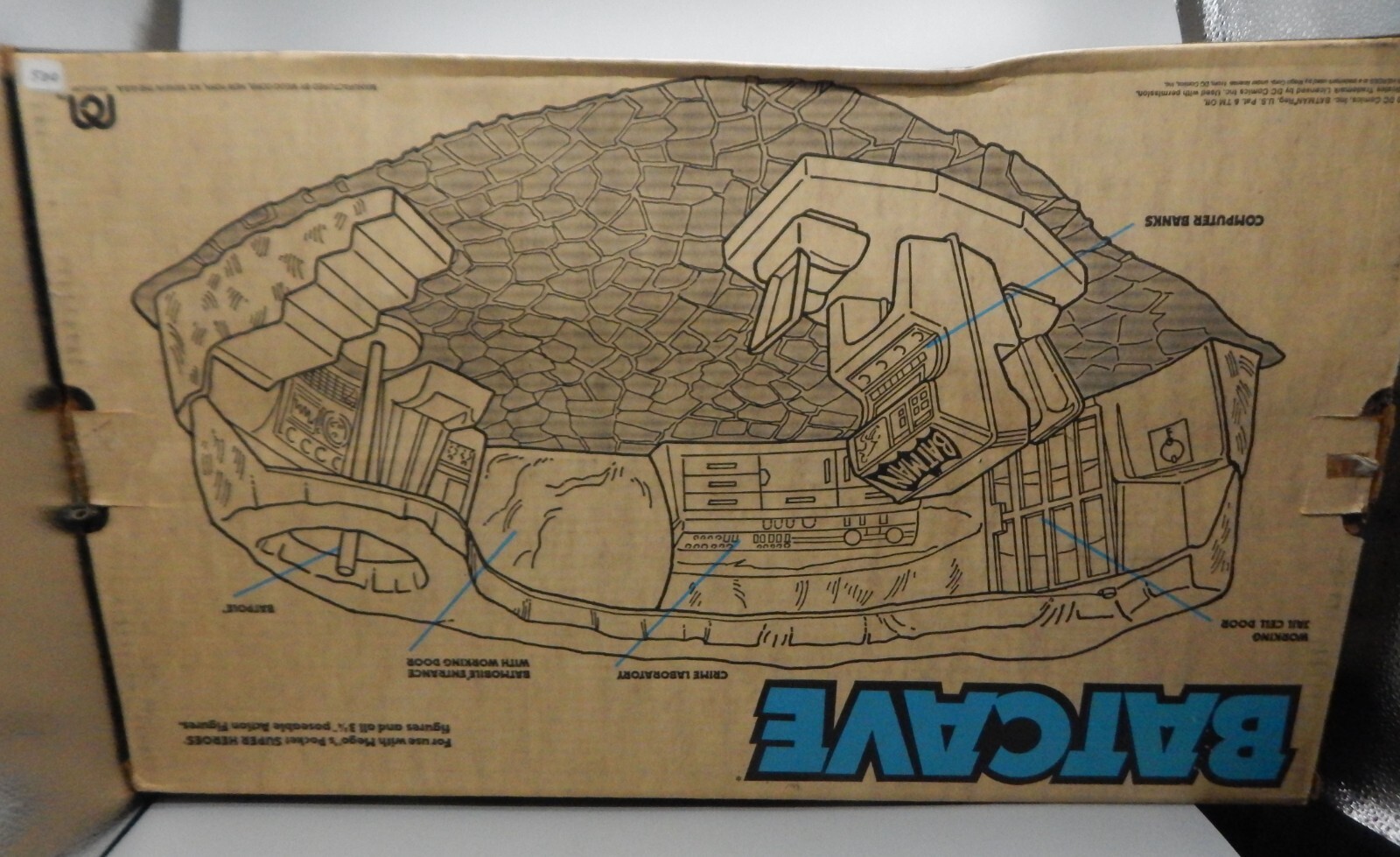 RARE 1970s original vintage MEGO Pocket Heroes BATCAVE playset w/ box ...