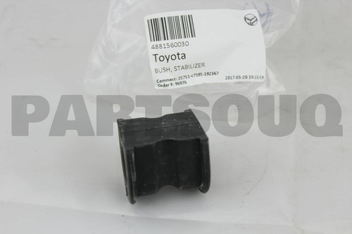 4881560030 Genuine Toyota BUSH, FRONT STABILIZER BAR, NO.2 48815-60030 ...