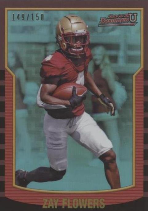 2021-22 Bowman University - 2000 Bowman Zay Flowers #2KB-30 Aqua Foil ...